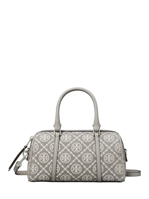 Tory Burch Mini T Monogram Jacquard Utility Barrel Bag - Gray