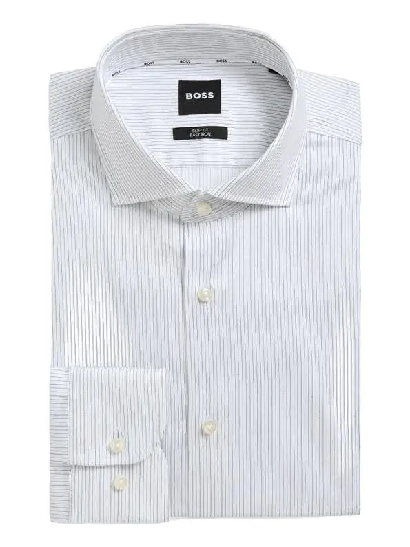 BOSS Hank Slim Fit Stretch Cotton Dresss Shirt - White