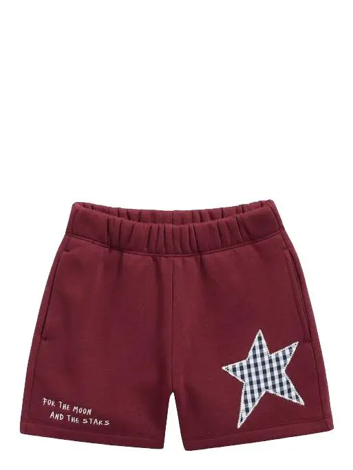 PACSUN Star Cotton Blend Sweatshorts - Maroon