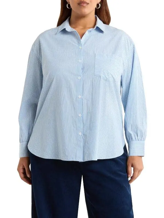SEASALT CORNWALL Organic Cotton Poplin Button-up Shirt - Mini Sunrise Skipper