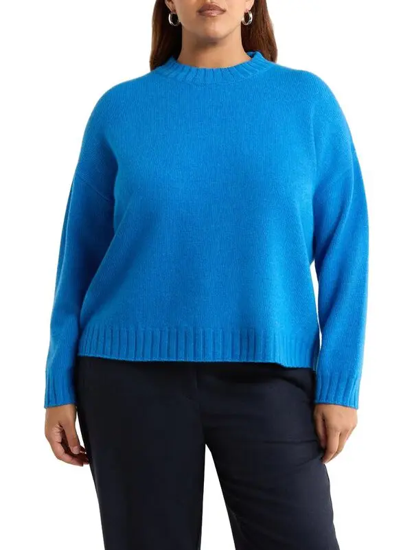 SEASALT CORNWALL Evening Bay Merino Wool Blend Crewneck Sweater - Jetty