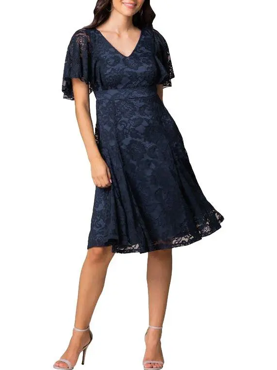 KIYONNA Camille Lace Cocktail Dress - Twilight Blue