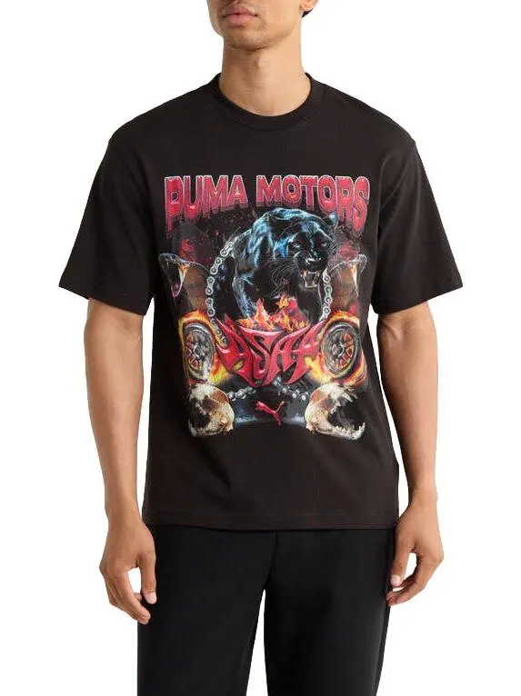 PUMA X A$ap Rocky Motors Cotton Graphic T-shirt - Puma Black