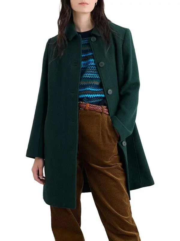 SEASALT CORNWALL Wood Cabin Longline Coat - Verte