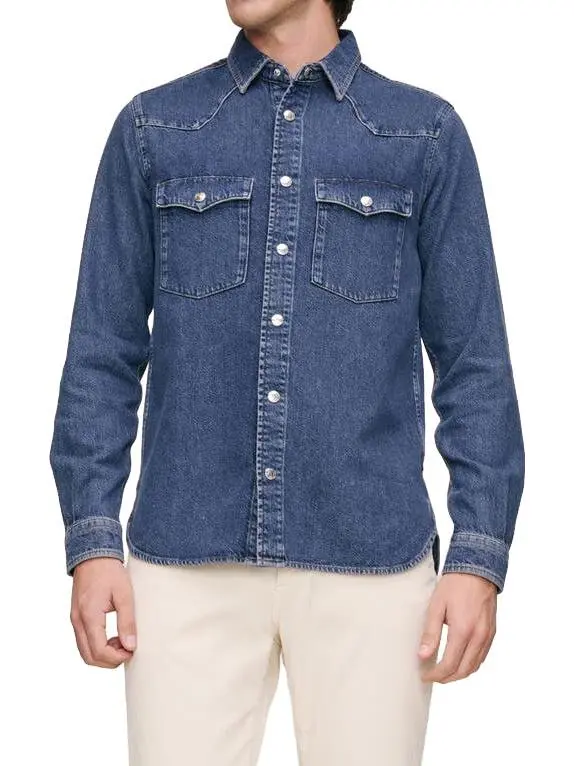 DL1961 Dominick Denim Snap-up Western Shirt - Indigo Frontier