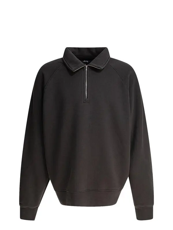 StÜssy Half Zip Sweatshirt - Black