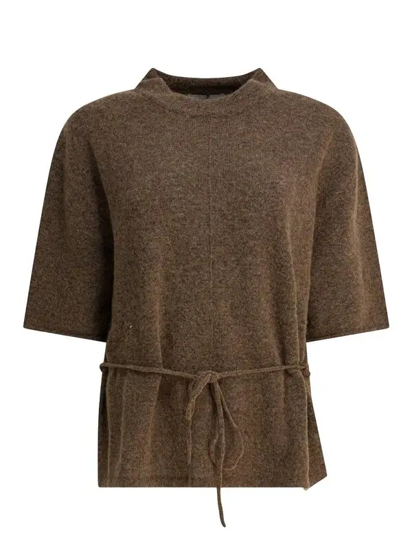 UMARMUNG Wool-blend Crew-neck Sweater - Brown