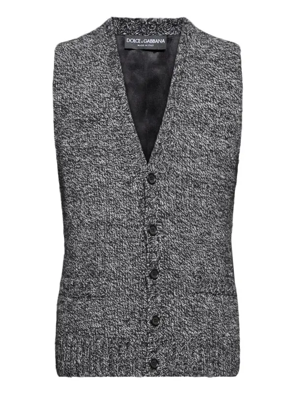 Dolce & Gabbana Vest With Pockets - Grey