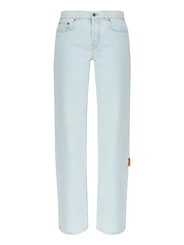 Off-White Straight-leg Jeans - Light Blue