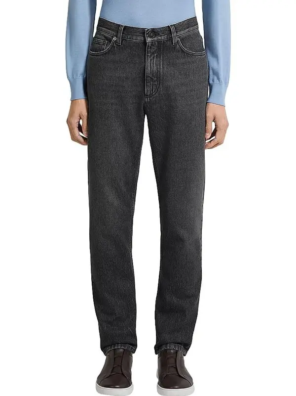 Zegna Roccia Slim Fit Jeans - Dark Grey