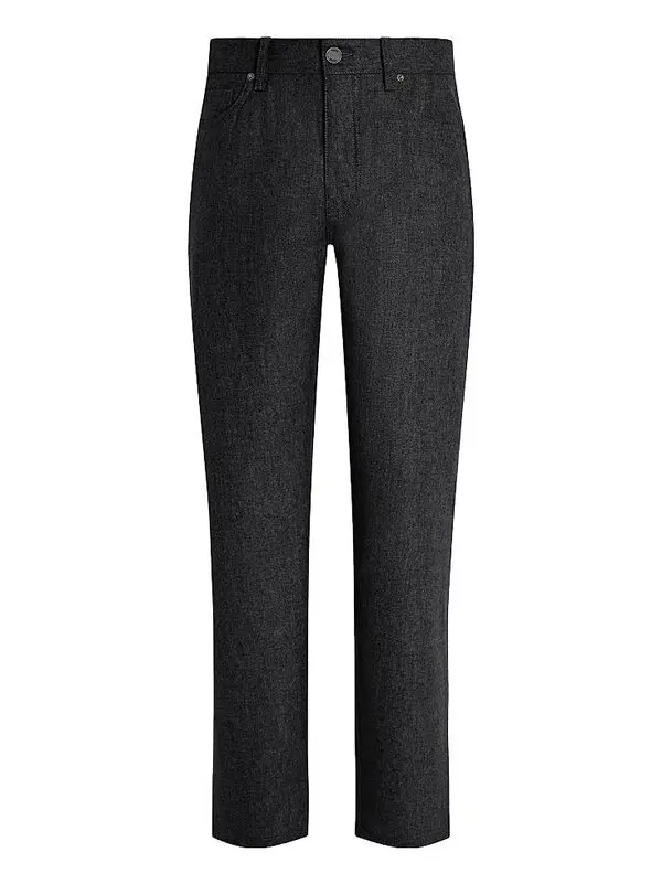 Zegna Wool And Cashmere Roccia Pants - Dark Grey