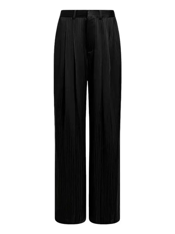 Cinq À Sept Georgia Satin Stripe Pants - Black