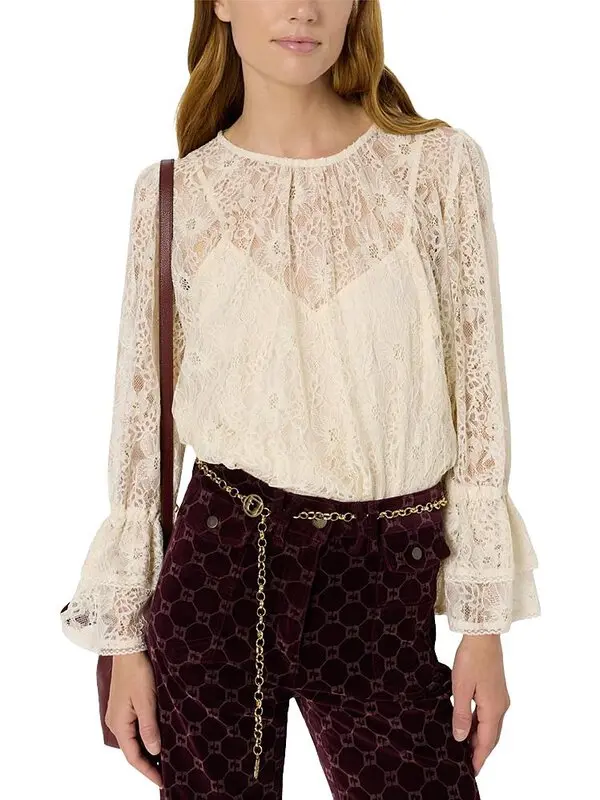 Gerard Darel Alexandra Lace Top - Ecru