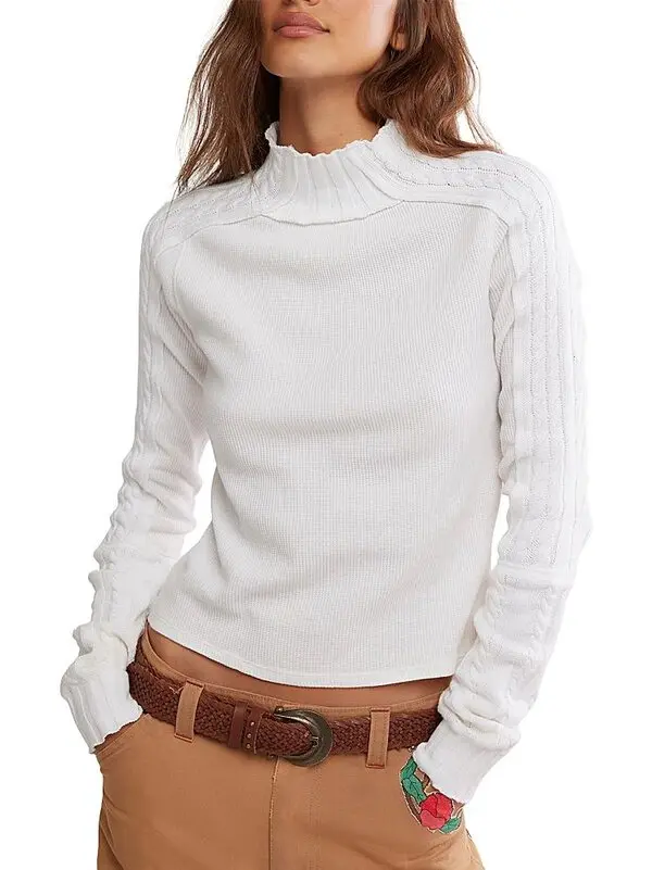 Free People Breezy Pullover Sweater - Ivory