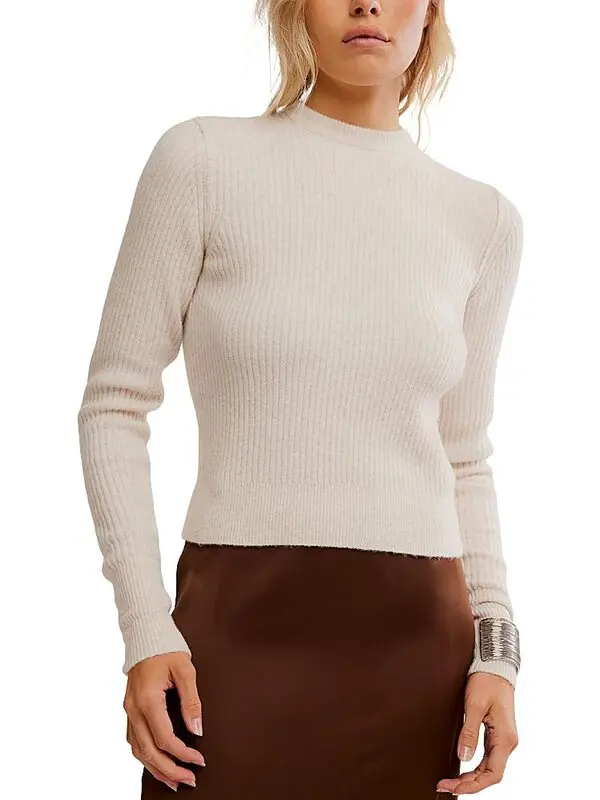 Free People Even After Crewneck Sweater - Almond Milk