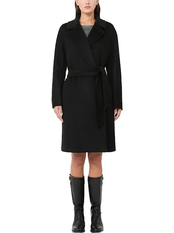 Max Mara Corte Wool Belted Coat - Black