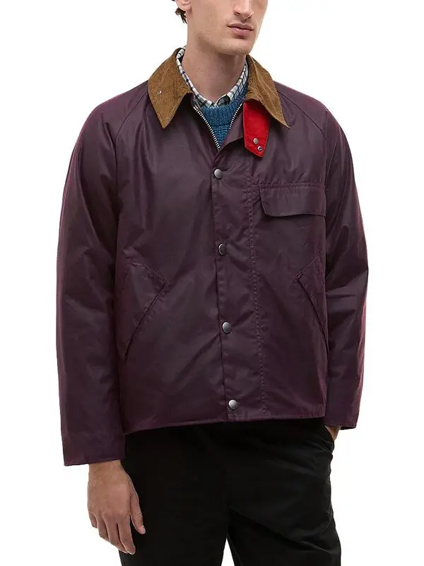 Barbour Transport Waxed Cotton Jacket - Grape