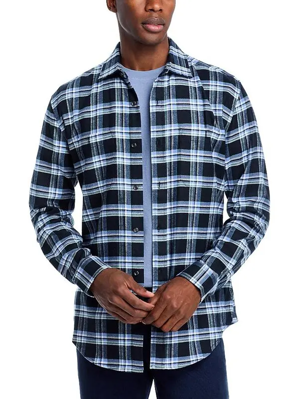 Bloomingdale'S Plaid Flannel Button Down Shirt Exclusive - Midnight