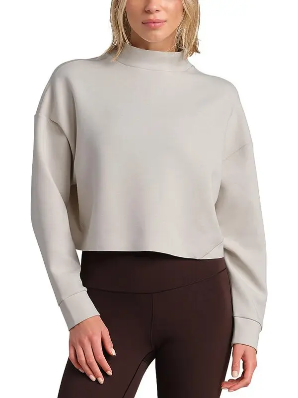 RHONE Dreamglow Cropped Mock Neck Top - Sand