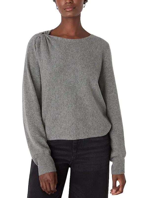 Whistles Twist Front Knit - Grey