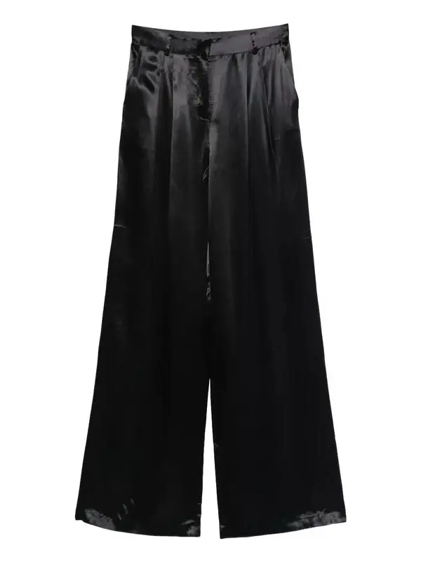 Andamane Pleat-detail Trousers - Black