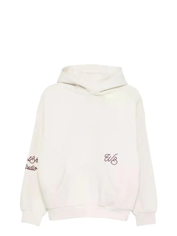 WRSTBHVR Logo-embroidered Hoodie - White