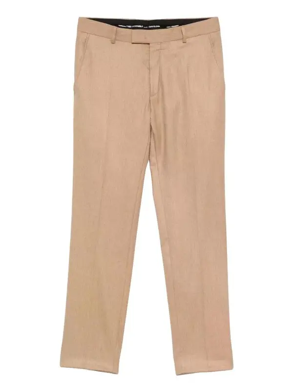 Karl Lagerfeld Pressed-crease Trousers - Brown