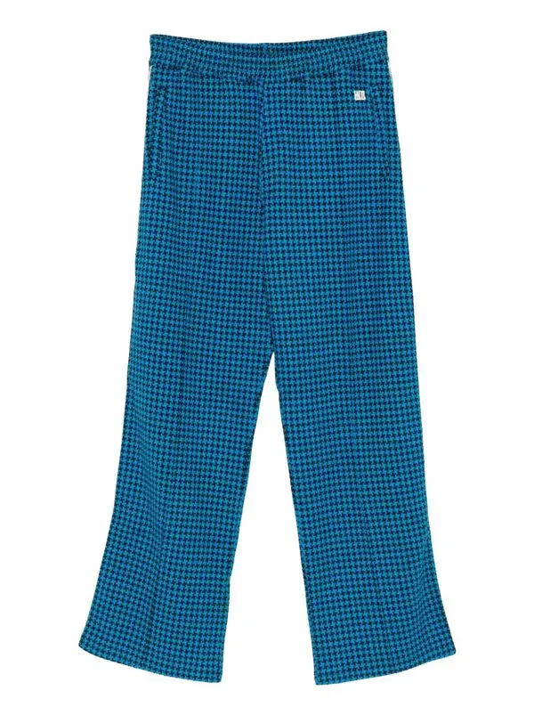 WALES BONNER Houndstooth Track Trousers - Blue