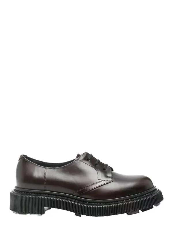 ADIEU PARIS Leather Derby Shoes - Brown