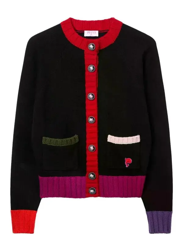 Emilio Pucci Color-block Cardigan - Black