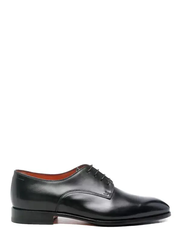 Santoni Block-heel Derby Shoes - Black