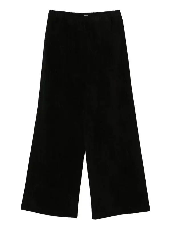 Apuntob Textured Straight Trousers - Black