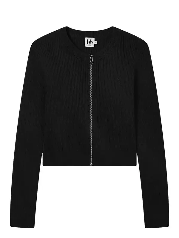 B+AB Ribbed-knit Cardigan - Black