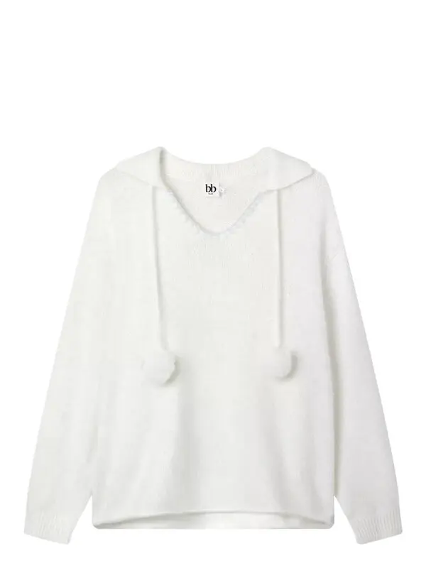 B+AB Pompom Detail Sweater - White