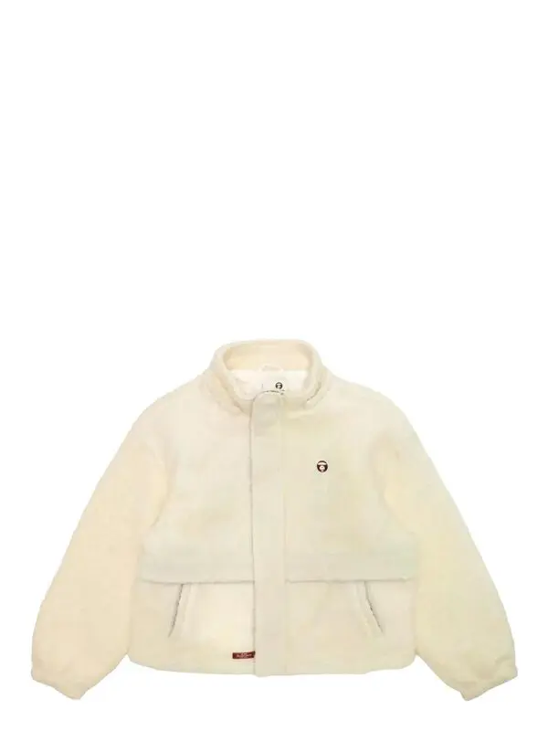 A BATHING APE Embroidered Hooded Jacket - Neutrals