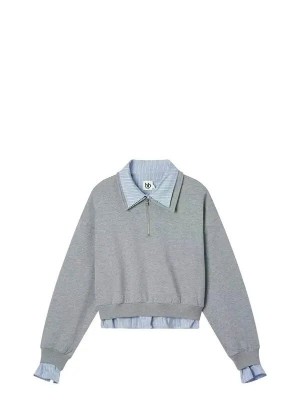 B+AB Zip-neck Sweatshirt - Grey