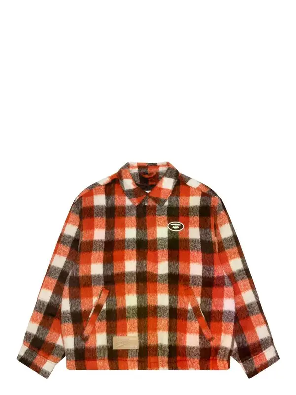 AAPE BY *A BATHING APE® Checked Hooded Jacket - Orange