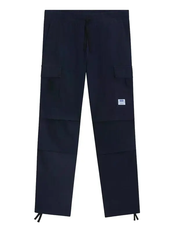 Hugo Boss Drawstring-waist Cargo Trousers - Blue