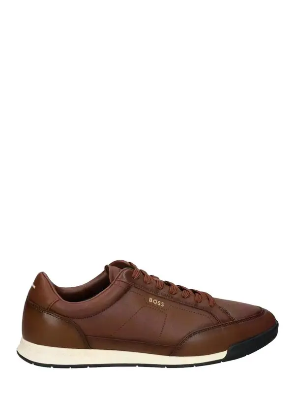 BOSS Leather Sneakers - Brown