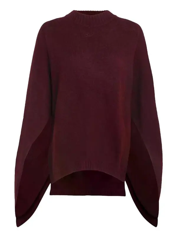 Karl Lagerfeld Split-hem Wool Cape - Red