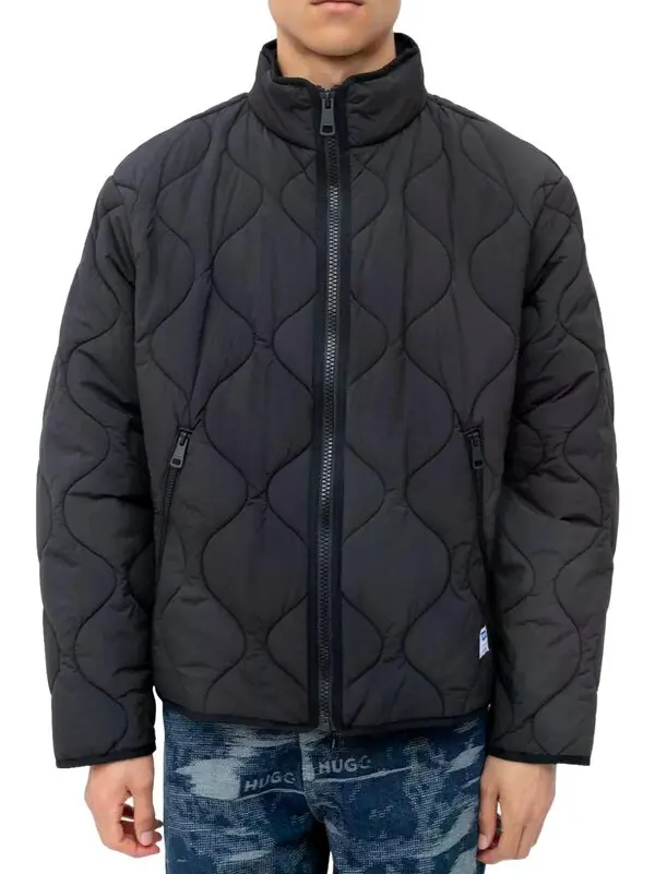 Hugo Quilted Zip-up Jacket - Black