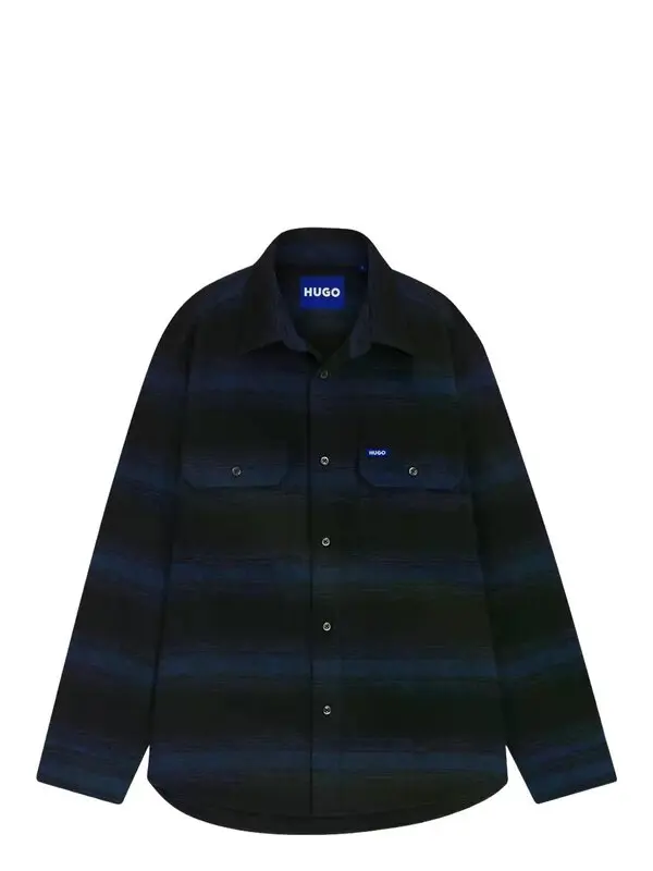 Hugo Striped Shirt Jacket - Black