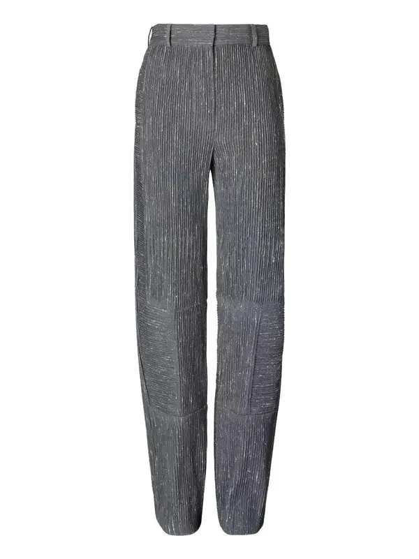 Tory Burch Paneled Wool-blend Trousers - Grey