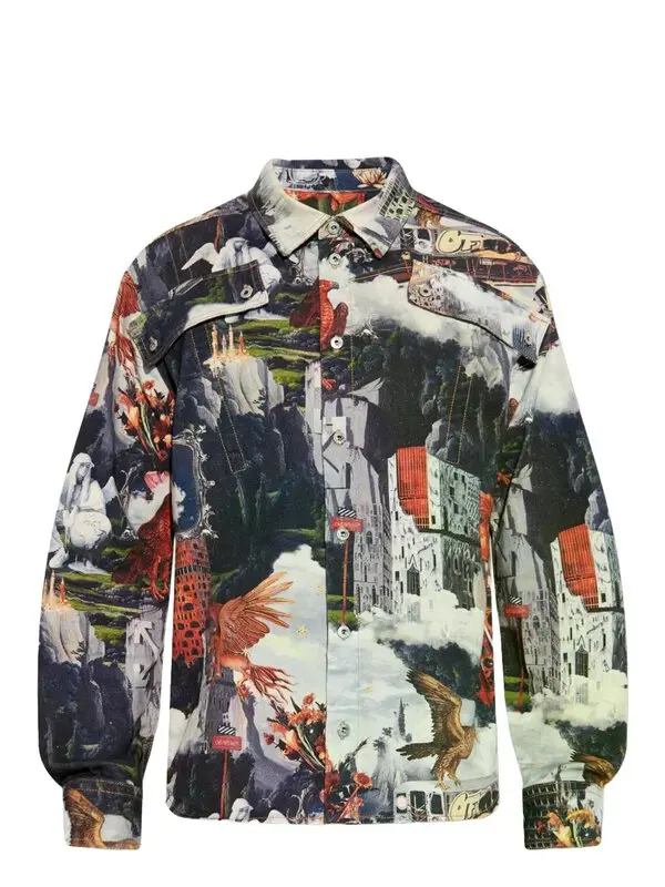 Off-White Printed Shirt - Blue