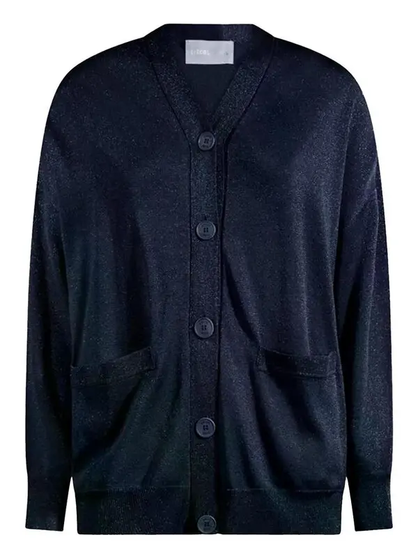 CIRCUS HOTEL Lurex-detail Cardigan - Blue
