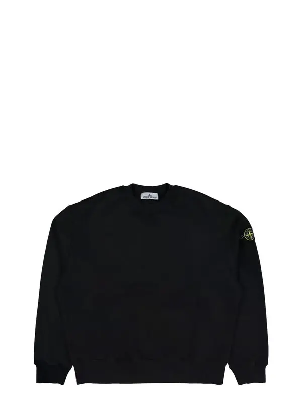 Stone Island Compass-badge Crew-neck Sweatshirt - Black