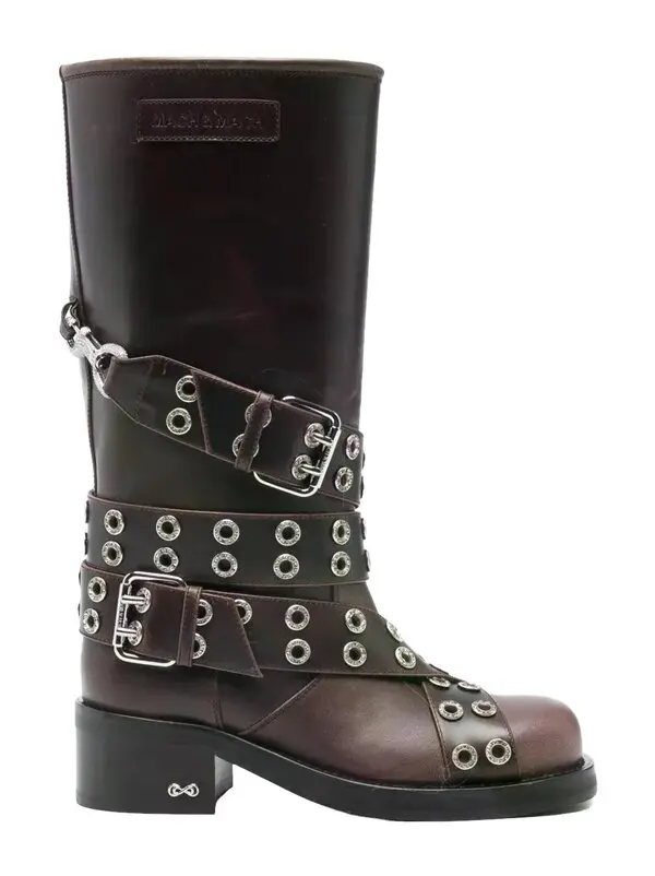 Mach & Mach 50mm Buckle-belt Leather Boots - Brown