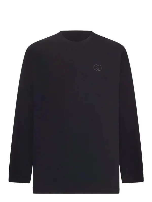 Gucci Interlocking G-embroidered T-shirt - Black