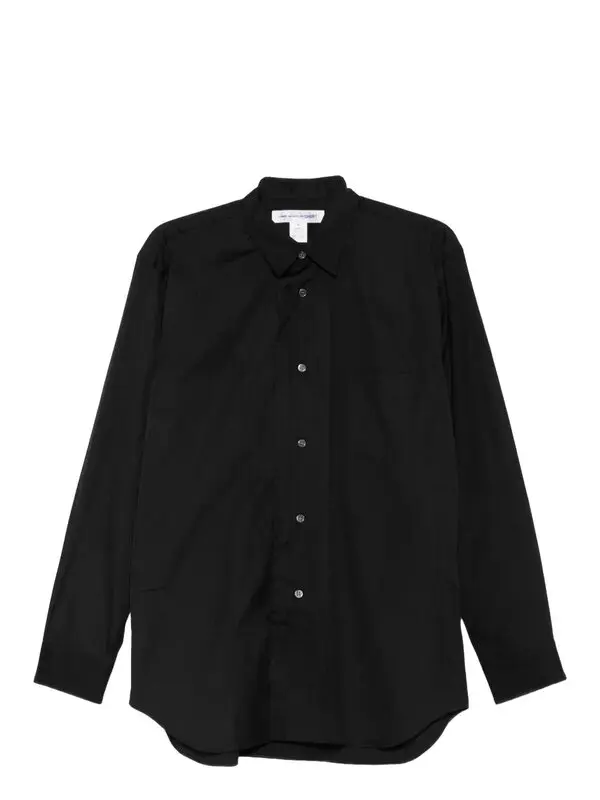 Comme Des Garçons Chest-pocket Long-sleeve Shirt - Black