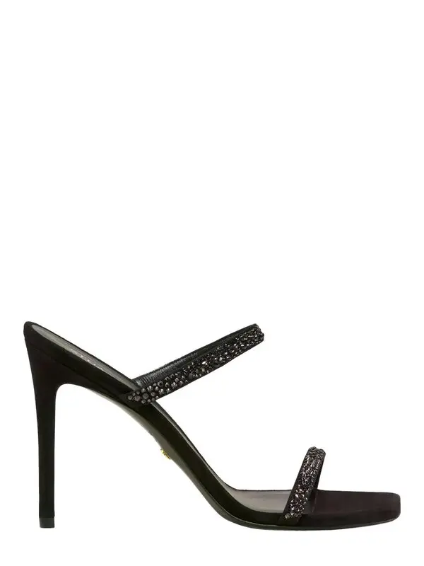 STUART WEITZMAN 100mm Aleena Royale Crystal-embellished Sandals - Black